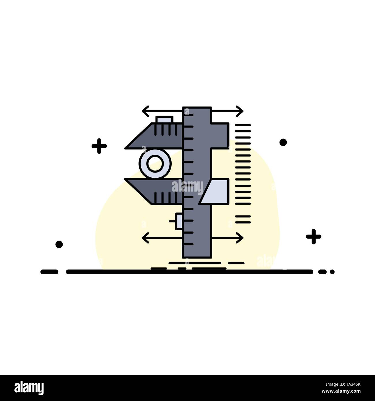 Calipers technical drawing Stock Vector Images - Alamy