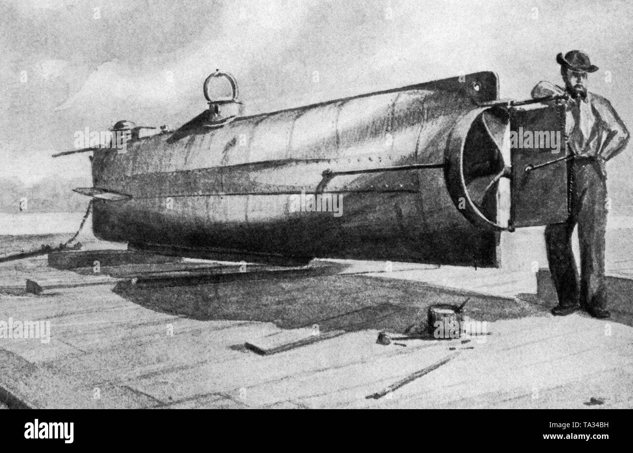 Hunley submarine hi-res stock photography and images - Alamy