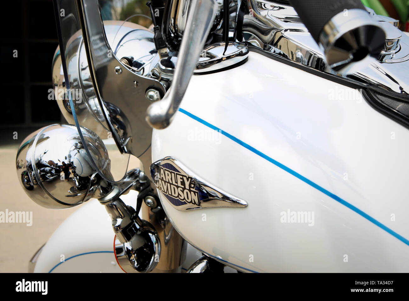 Harley-Davidson motorbike detail Stock Photo - Alamy