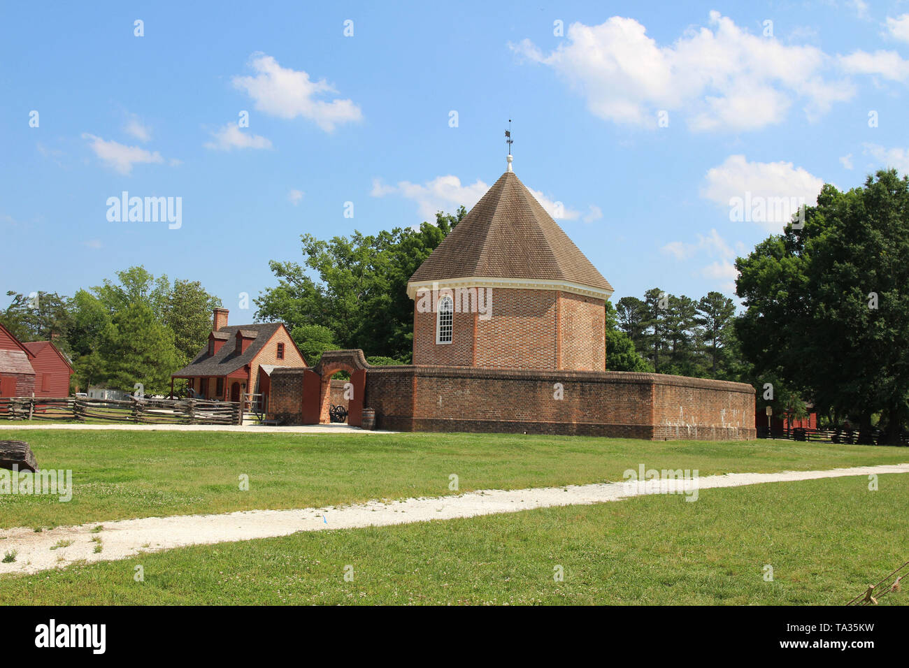 A powder magazine in Colonial Williamsburg, Virginia, USA Stock Photo ...