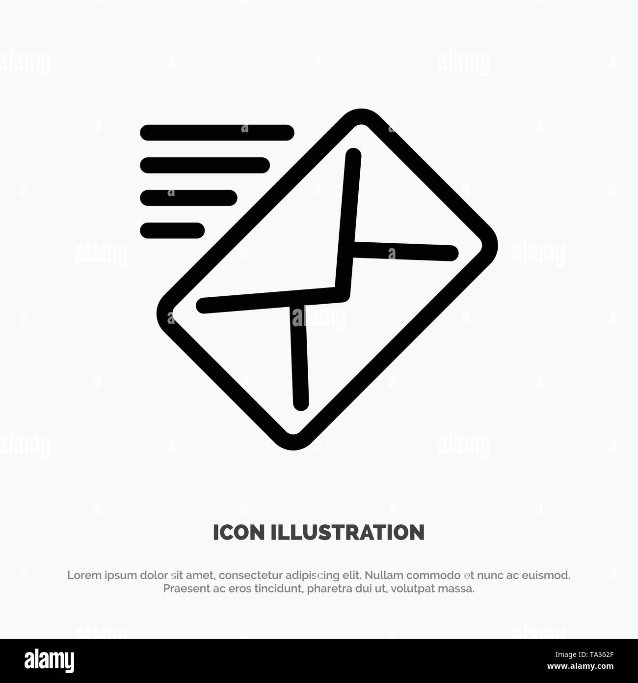 Sent mail 3d paper icon hi-res stock photography and images - Alamy