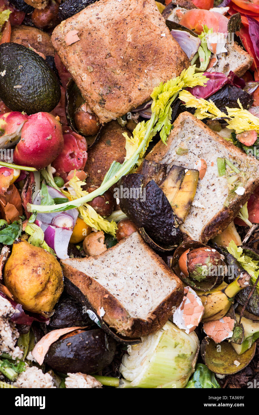 Kitchen waste added to a compost pile Stock Photo - Alamy