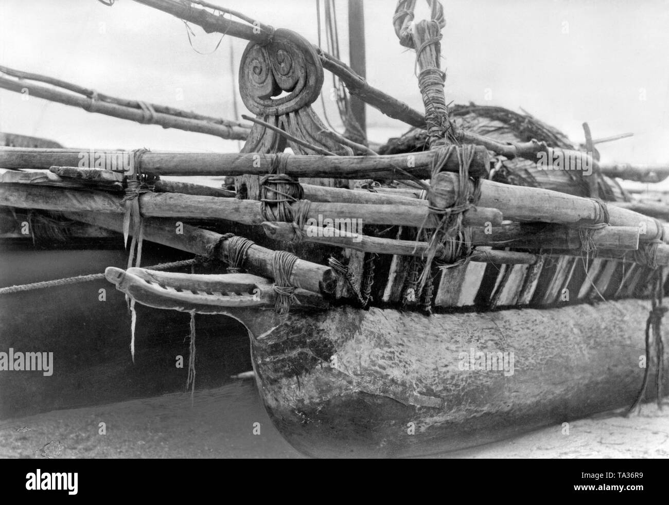 A traditional catamaran from New Guinea Stock Photo - Alamy
