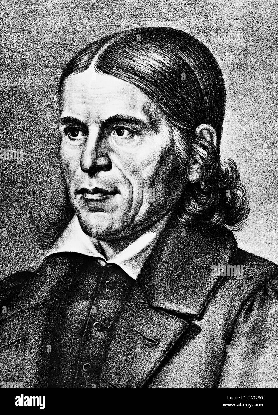 Friedrich Rueckert (1788-1866), German writer and author. Lithography ...