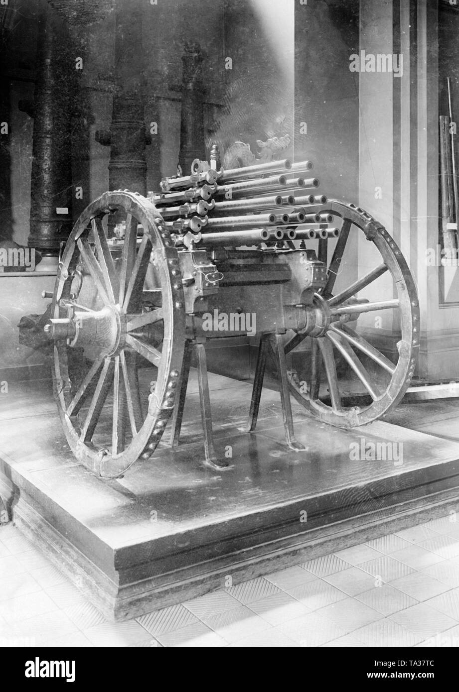 This organ gun was built by the imperial gun founder and kitman of ...