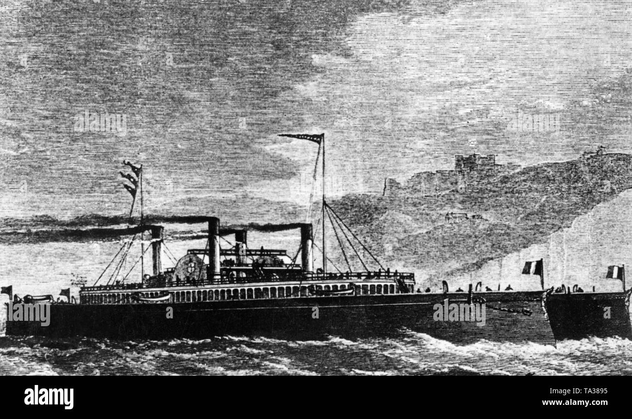 The catamaran "Castalia" operated in the ferry service between Dover ...