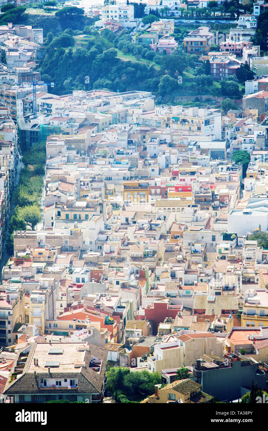 Mediterranean Spain. Blanes, Costa Brava. Spurs Of Pyrenees Stock Photo ...