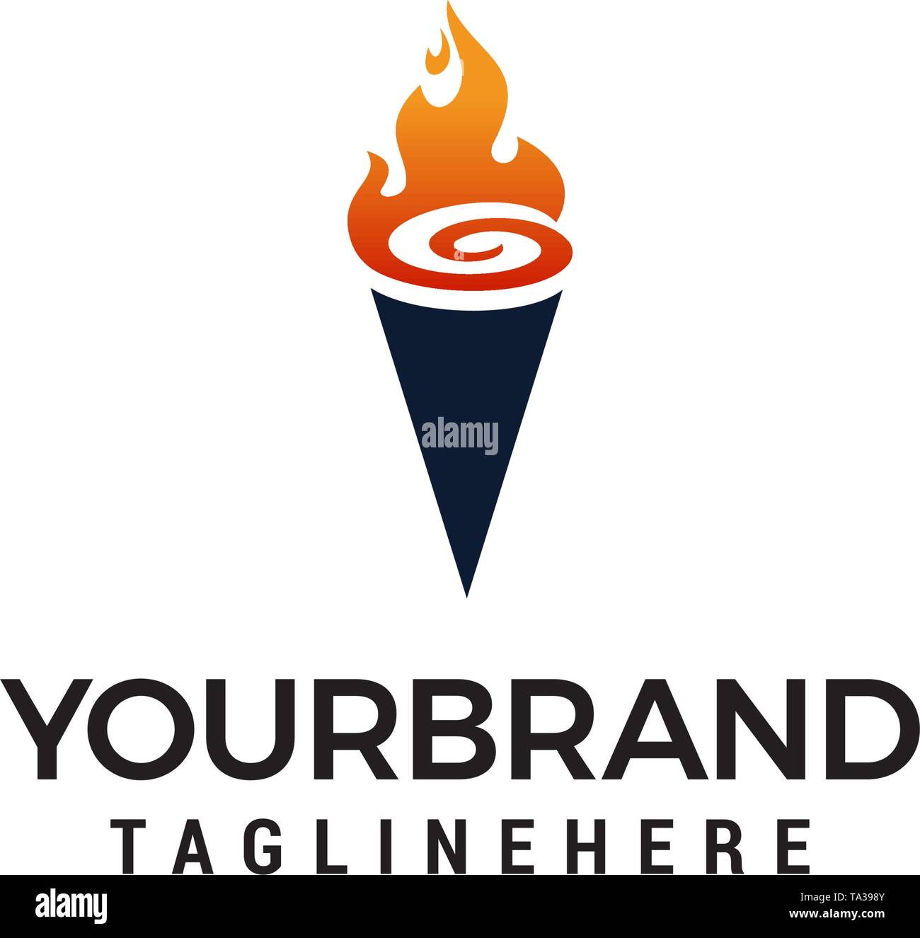 torch logo design concept template Stock Vector Image & Art - Alamy