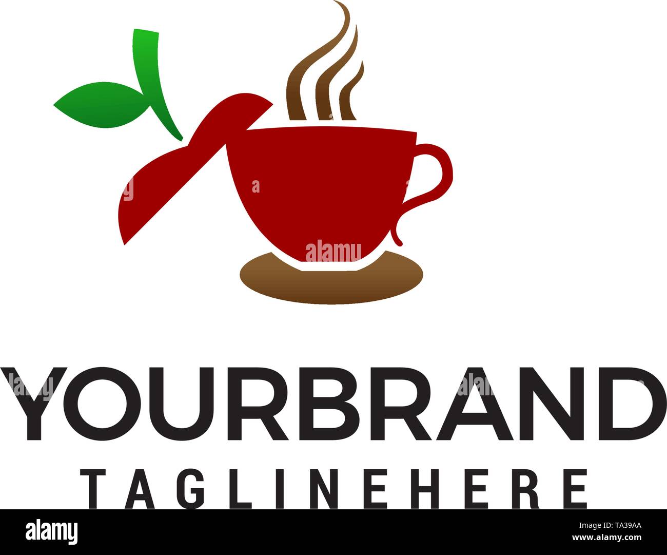 apple tea logo design concept template vector Stock Vector Image & Art ...