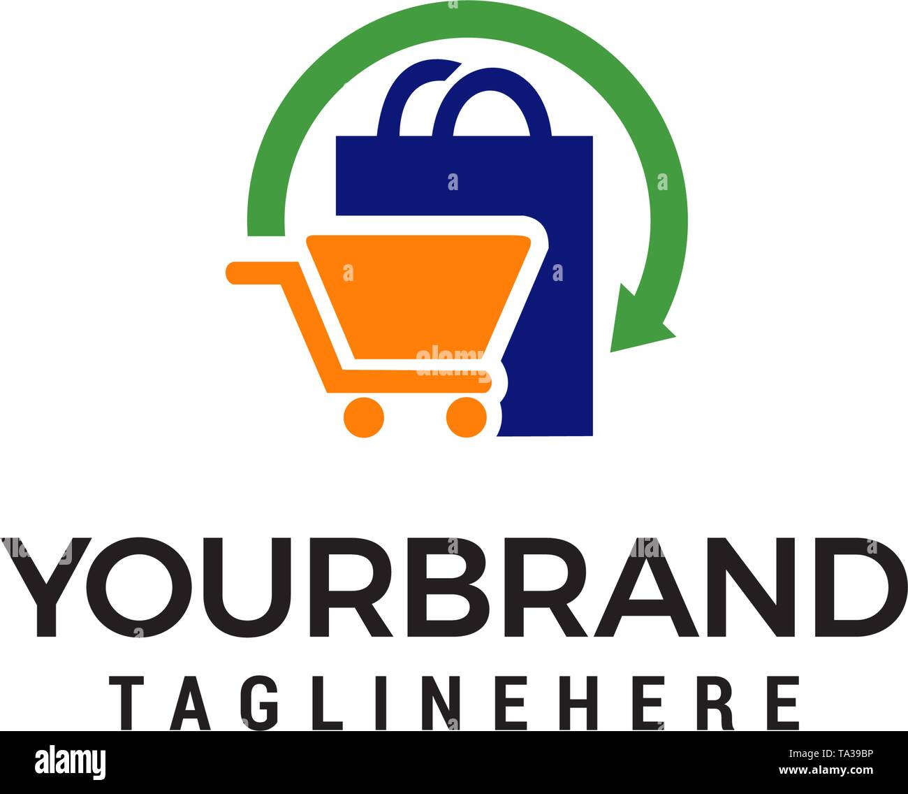 shopping logo design concept template vector Stock Vector Image & Art ...
