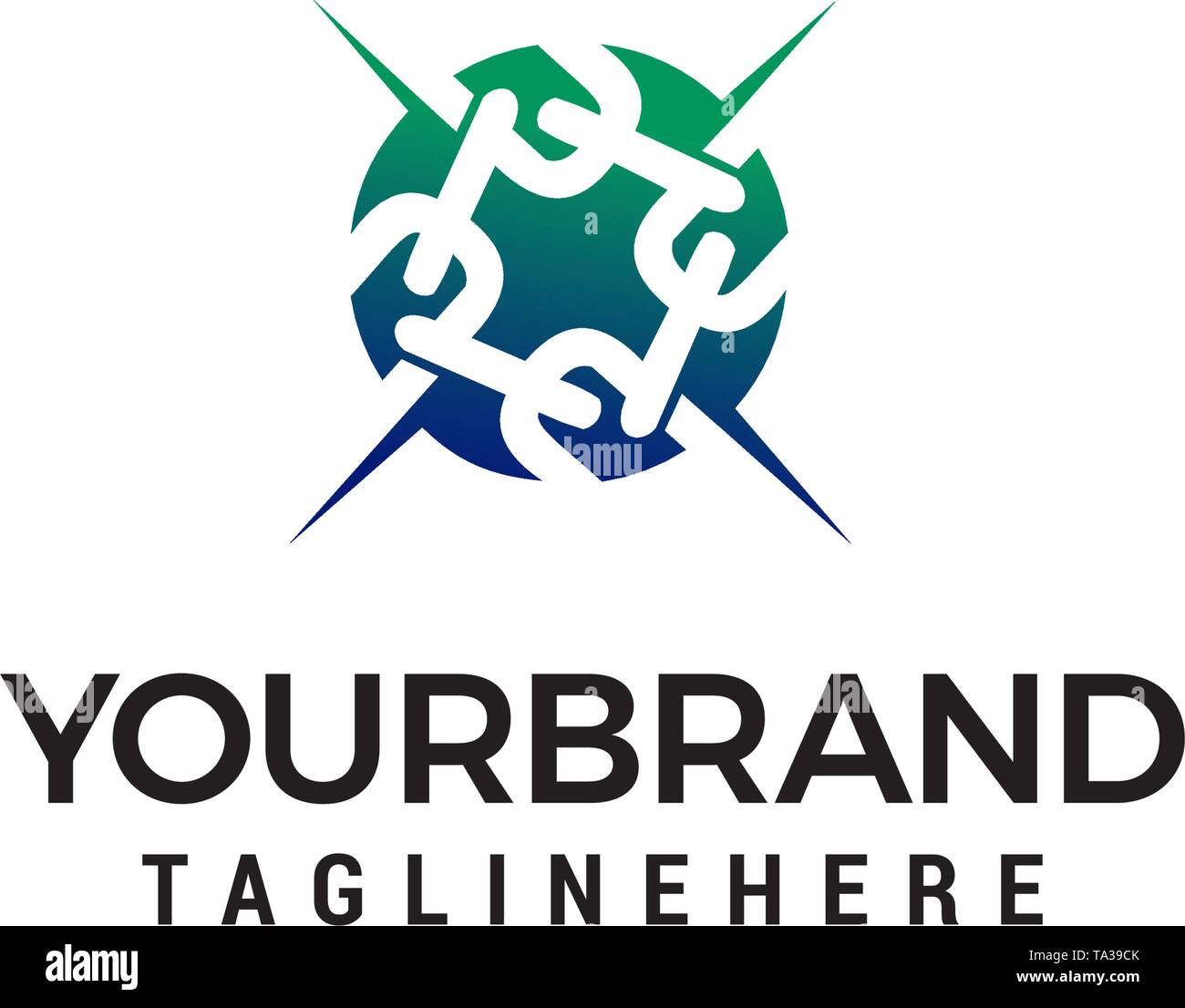 chain logo design concept template vector Stock Vector Image & Art - Alamy