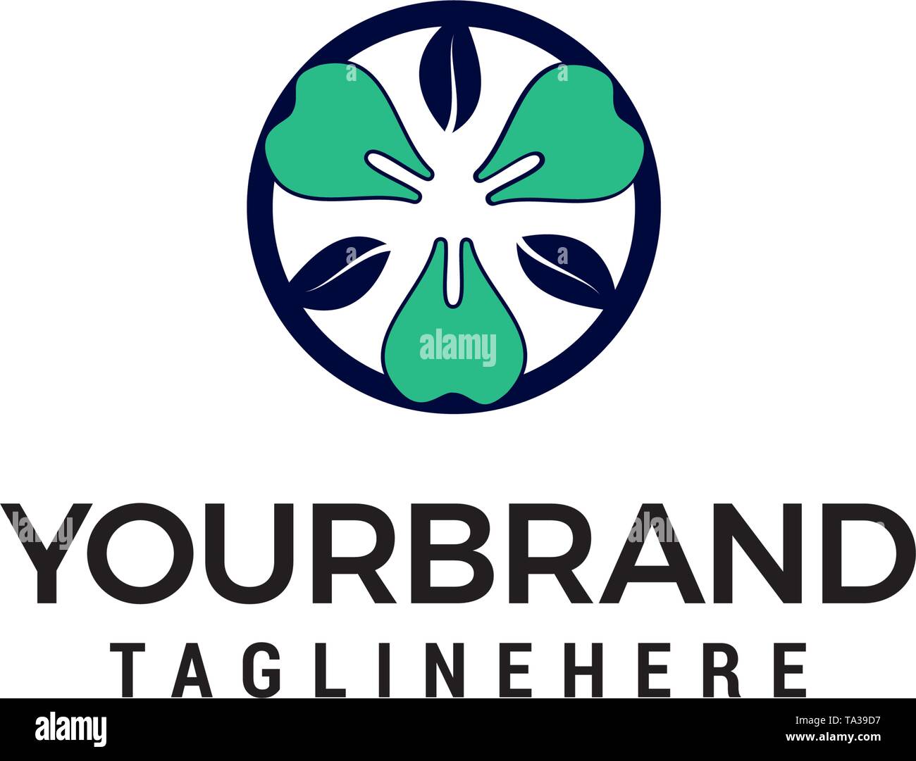 tooth nature logo design concept template vector Stock Vector Image ...