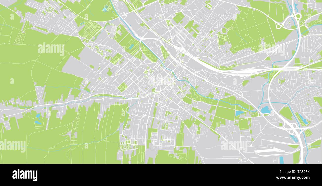 Urban vector city map of Gliwice, Poland Stock Vector Image & Art - Alamy