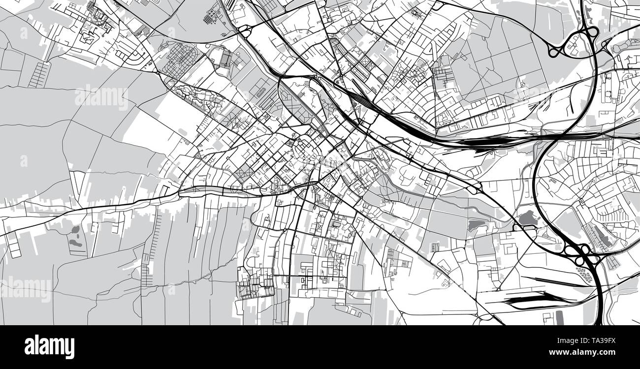 Urban vector city map of Gliwice, Poland Stock Vector Image & Art - Alamy