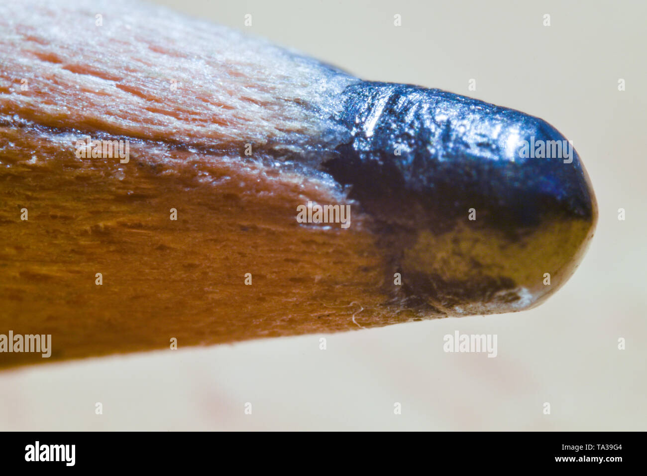 Macro detail shot of a pencil graphite tip with warm background Stock ...