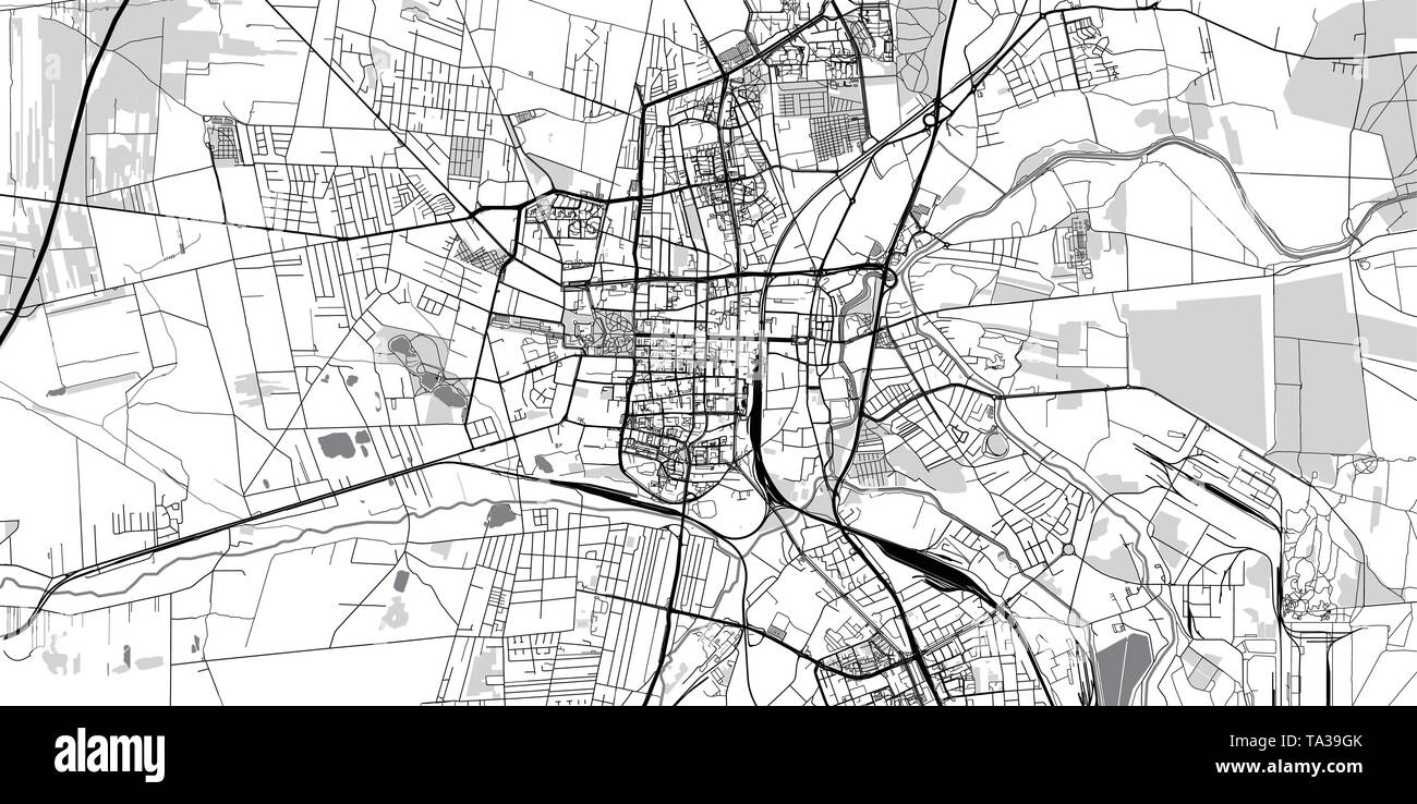 Urban vector city map of Czestochowa, Poland Stock Vector Image & Art ...