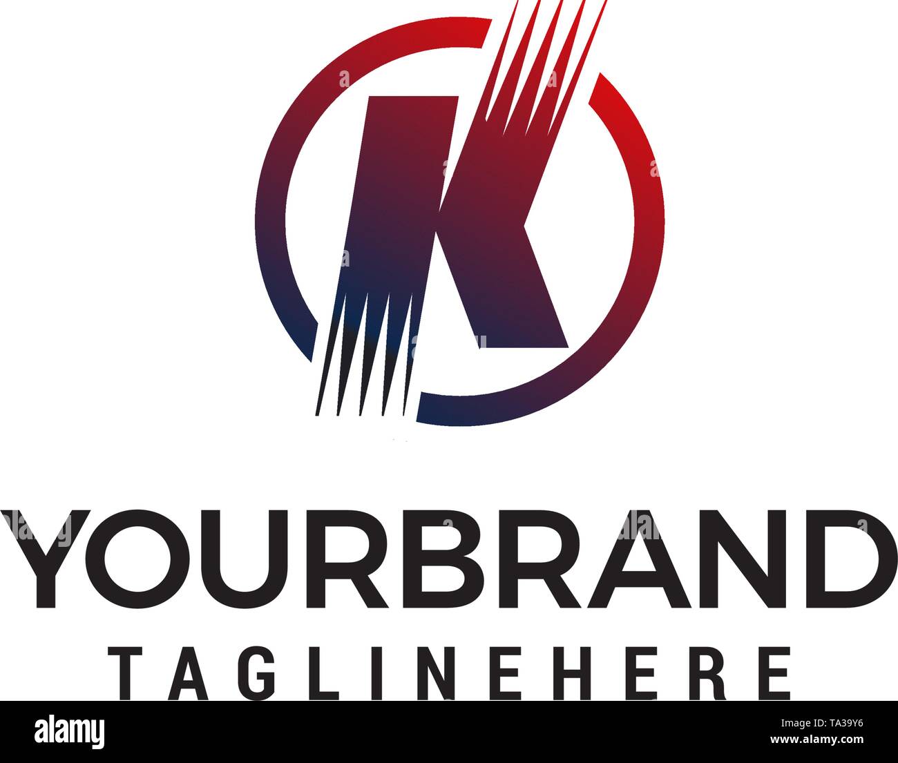 letter k technology logo design concept template vector Stock Vector ...