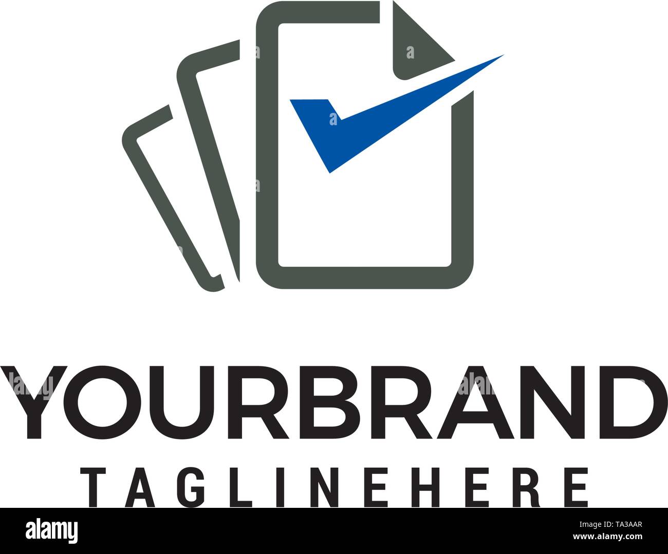 file Document check logo design concept template vector Stock Vector ...