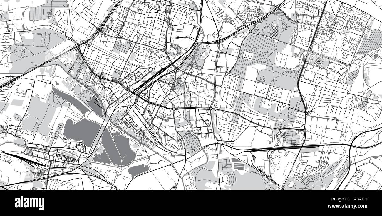 Urban vector city map of Sosnowiec, Poland Stock Vector Image & Art - Alamy