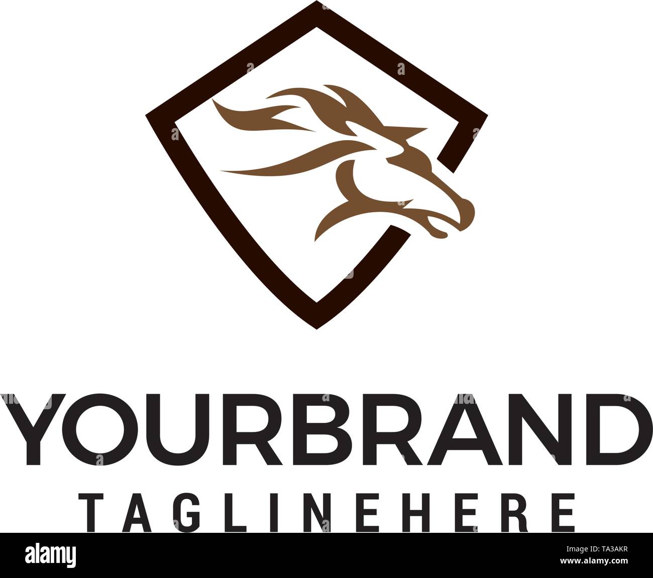 head horse abstract logo design concept template vector Stock Vector ...