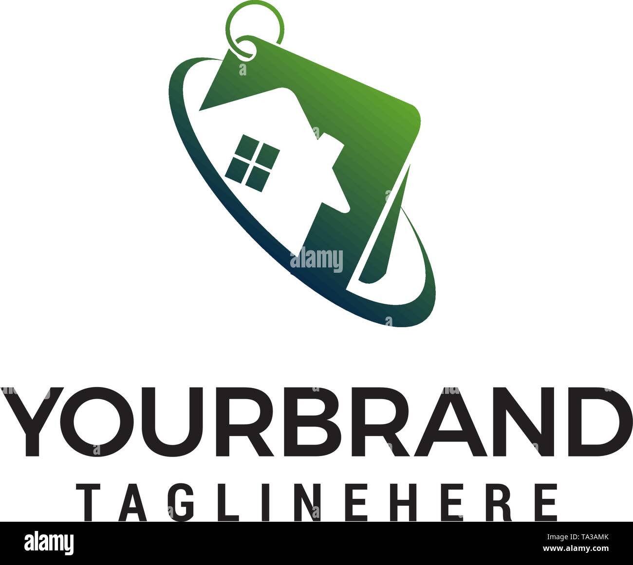 property house logo design concept template vector Stock Vector Image ...