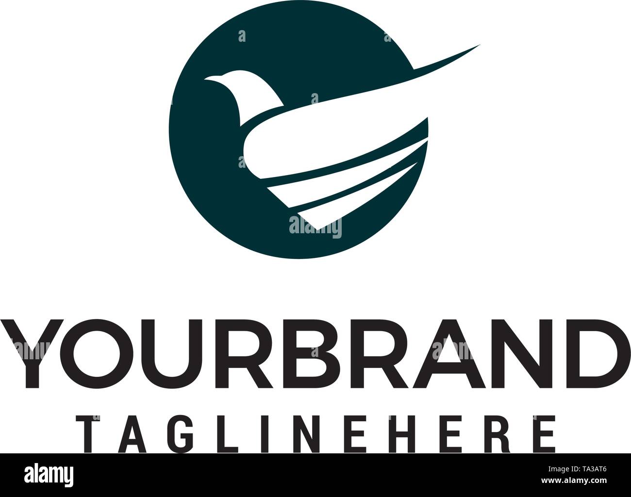 bird abstract logo design concept template vector Stock Vector Image ...