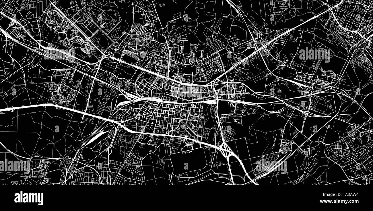 Urban vector city map of Katowice, Poland Stock Vector Image & Art - Alamy