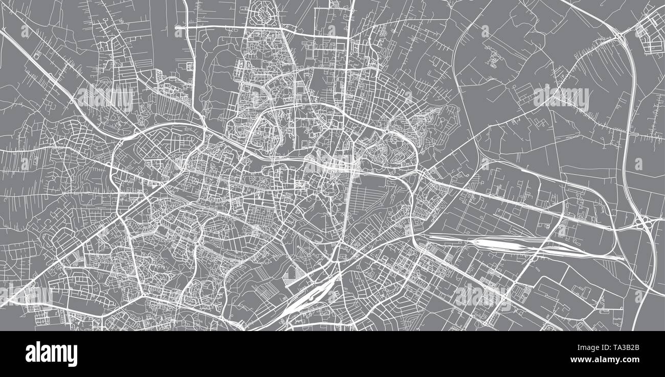 Urban vector city map of Lublin, Poland Stock Vector Image & Art - Alamy