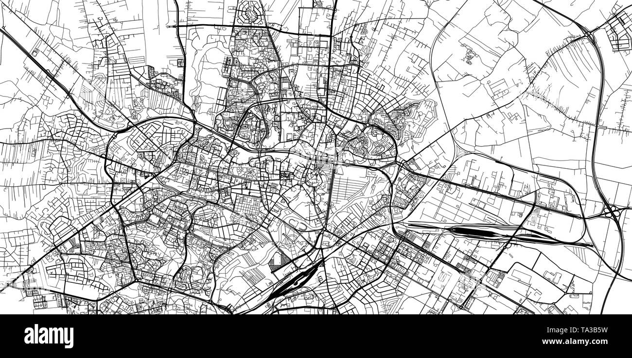 Urban vector city map of Lublin, Poland Stock Vector Image & Art - Alamy