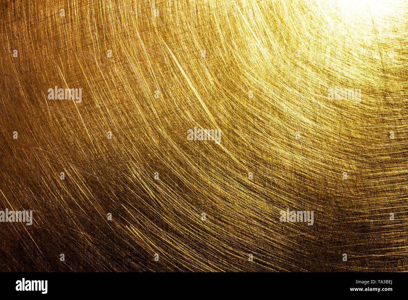 flat brushed brass texture with random pattern and light reflection ...
