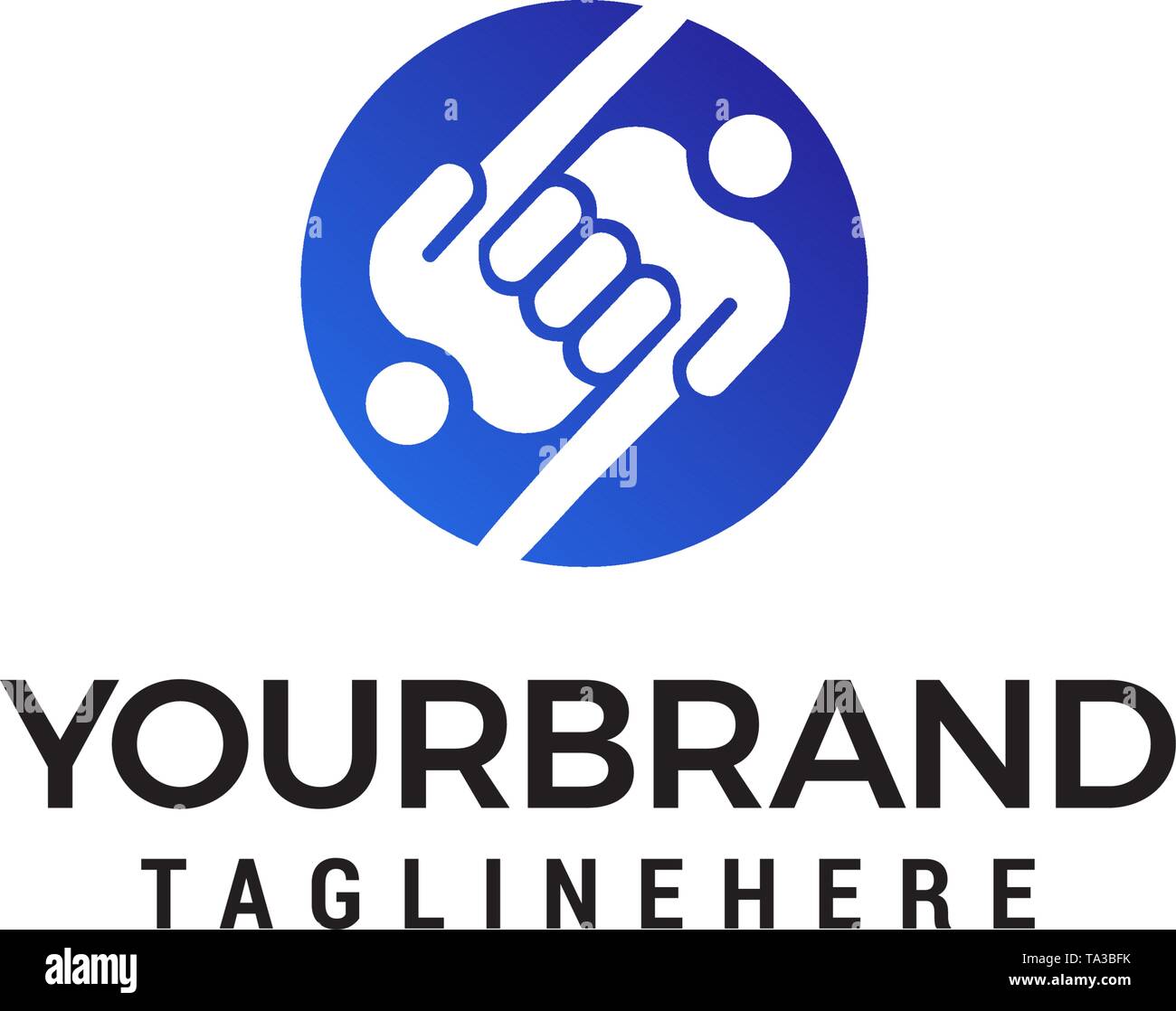 hand people logo design concept template vector Stock Vector Image ...