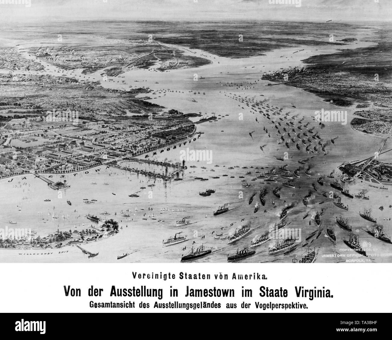 Colonial jamestown aerial hi-res stock photography and images - Alamy