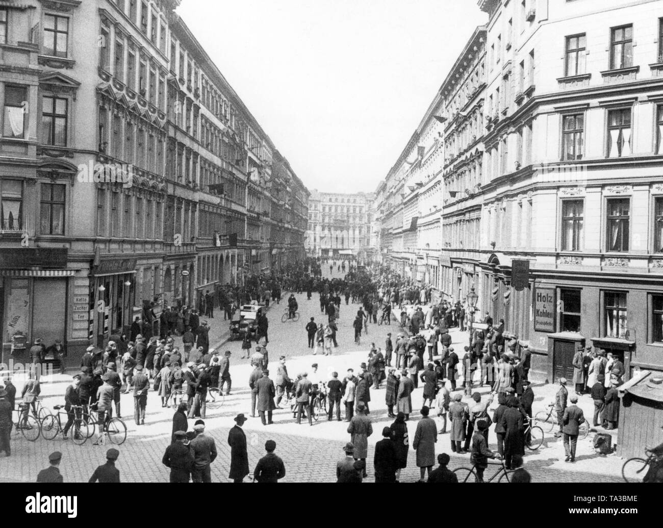 Protest march in the Berlin working-class district of Wedding, a ...