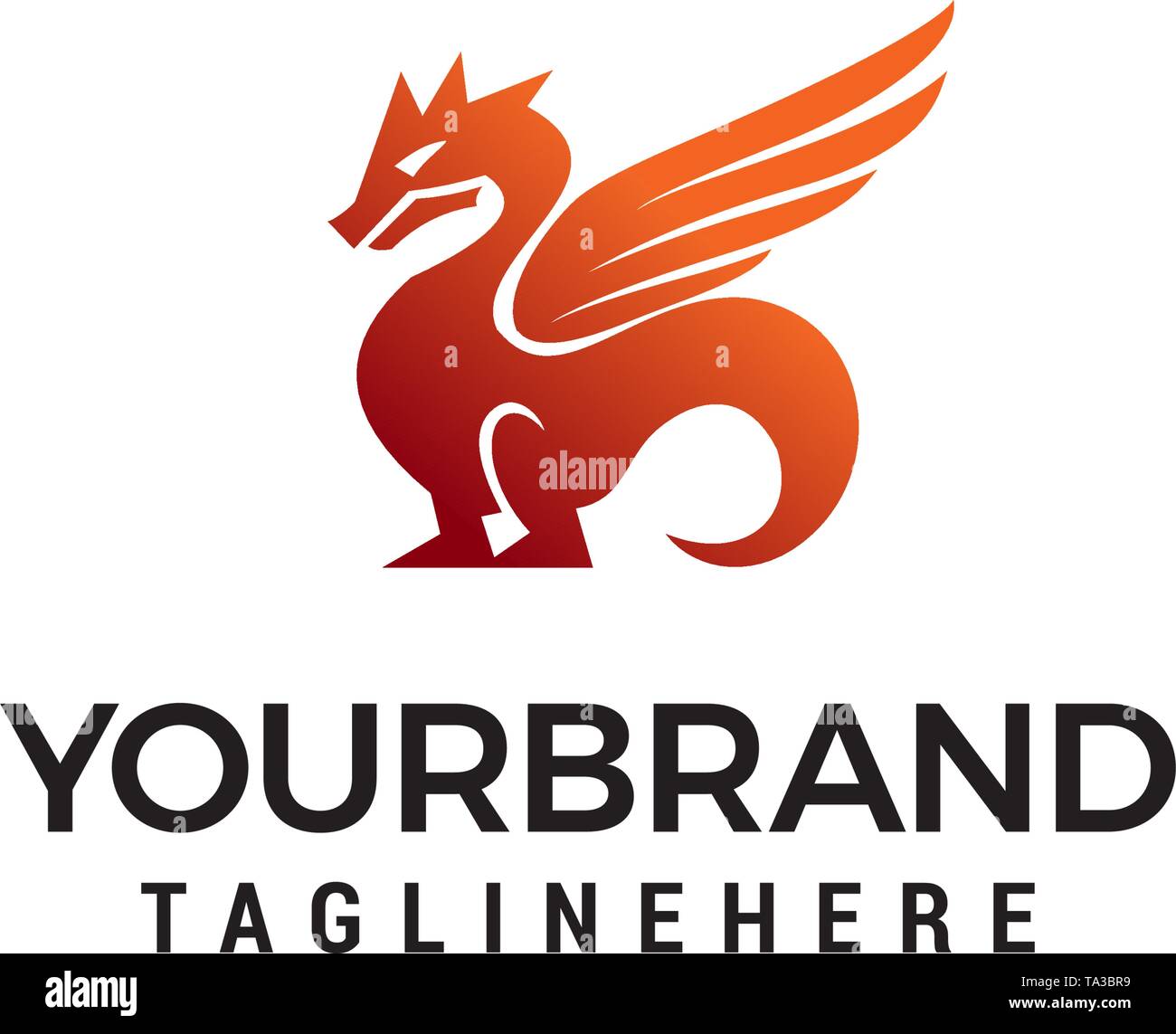 dragon logo design concept template vector Stock Vector Image & Art - Alamy