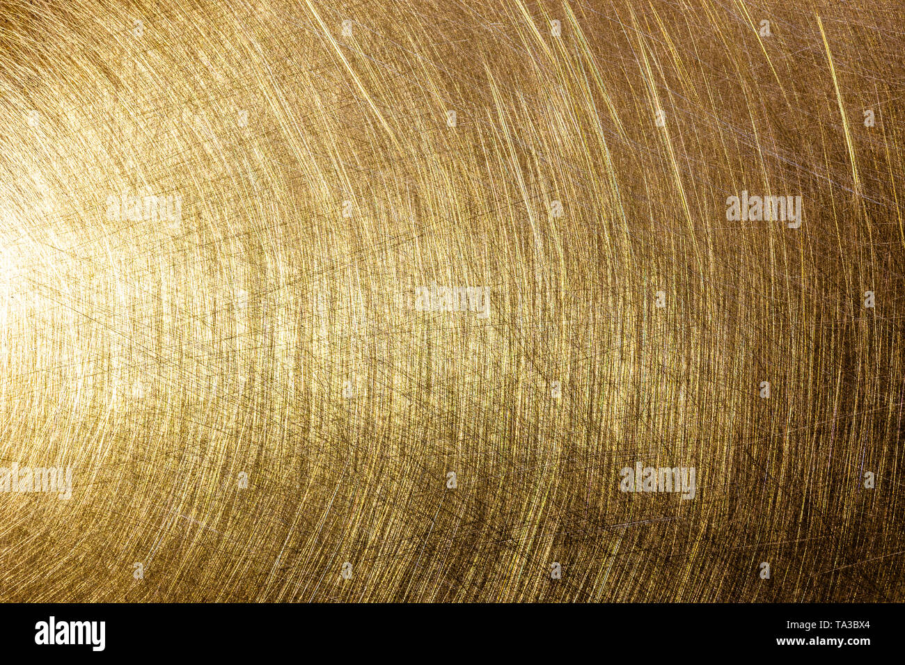 flat brushed brass texture with random pattern and light reflection ...