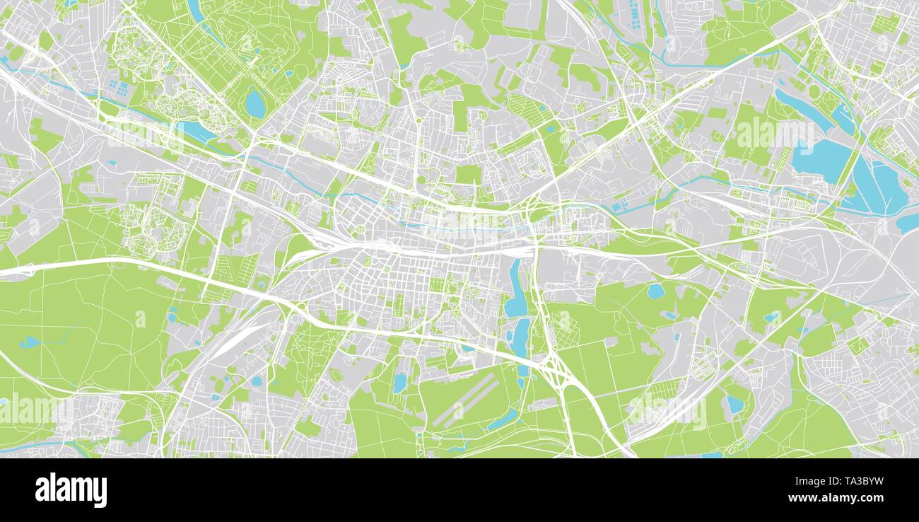 Urban vector city map of Katowice, Poland Stock Vector Image & Art - Alamy