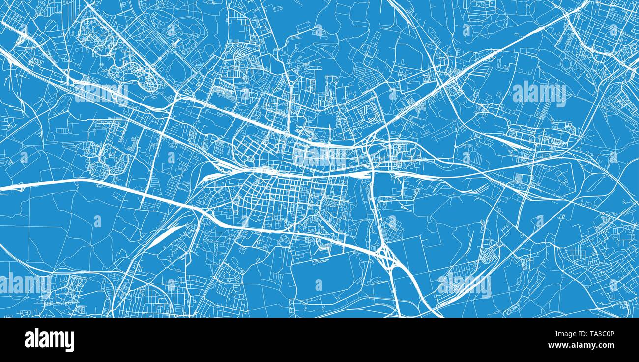 Urban vector city map of Katowice, Poland Stock Vector Image & Art - Alamy