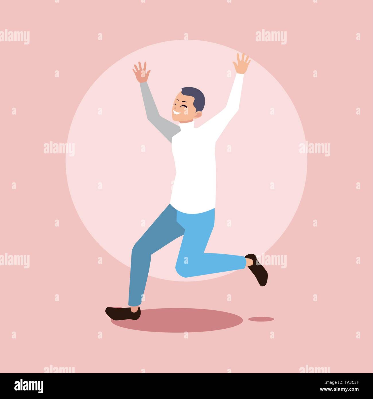 Cartoon Jumping Man Stock Photos & Cartoon Jumping Man Stock Images - Alamy