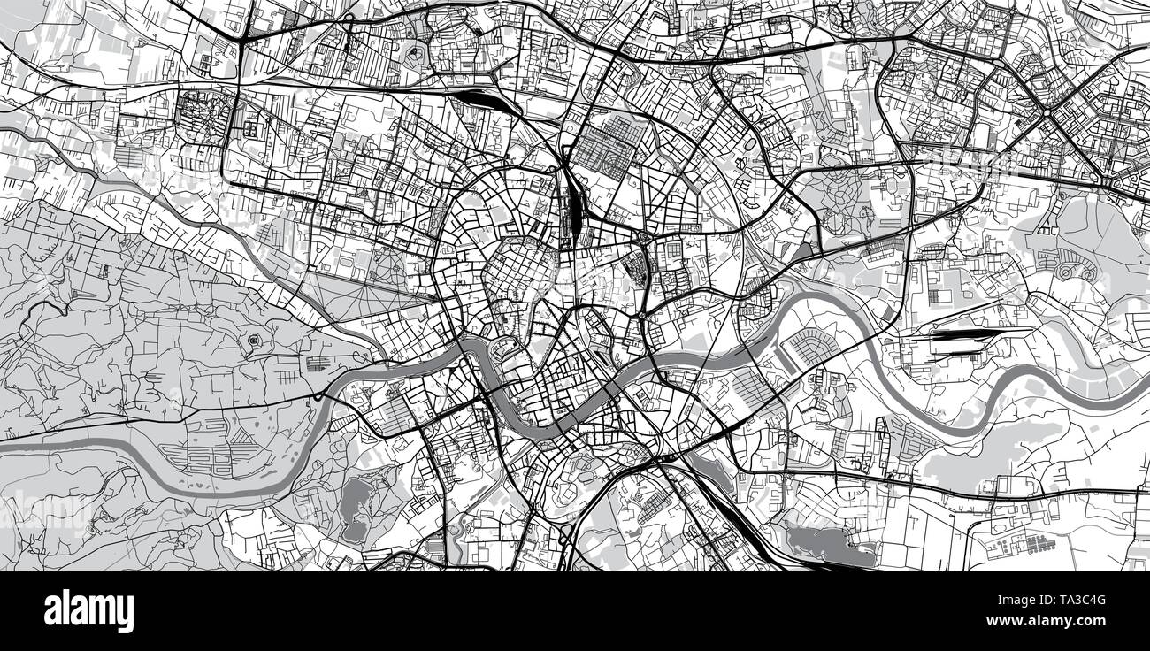 Krakow map hi-res stock photography and images - Alamy