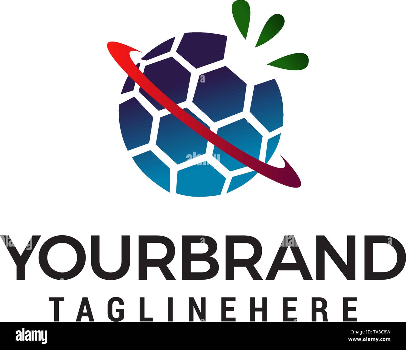 globe technology logo design concept template vector Stock Vector Image ...