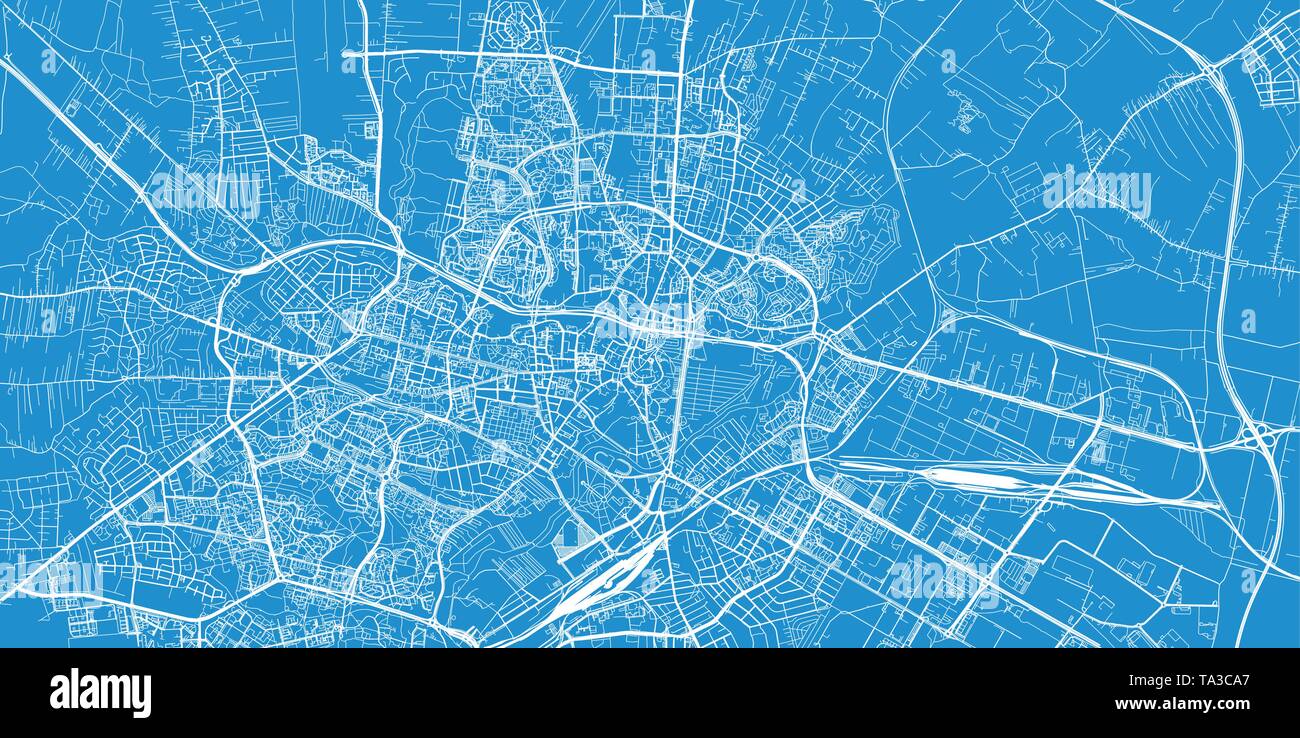 Urban vector city map of Lublin, Poland Stock Vector Image & Art - Alamy