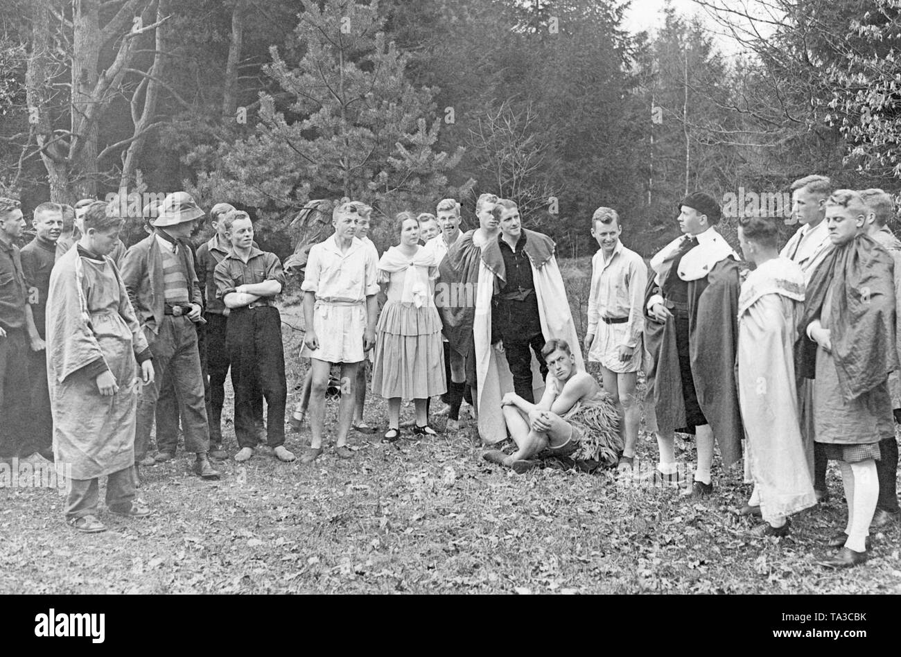 Students of a labor camp spend the evening together, they entertain ...