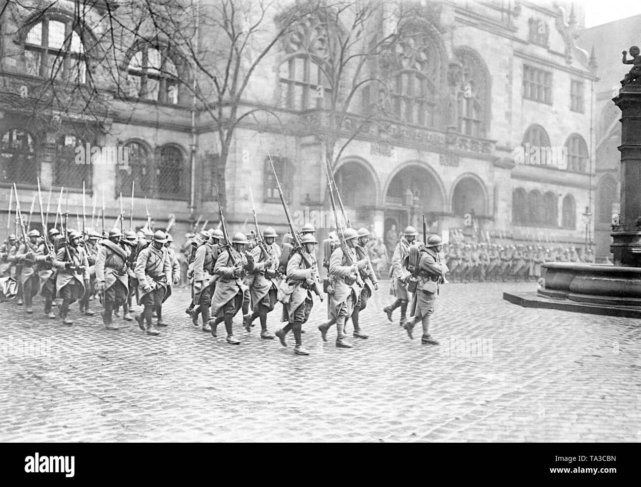 In order to force the Germans to pay the reparations on time, Allied ...