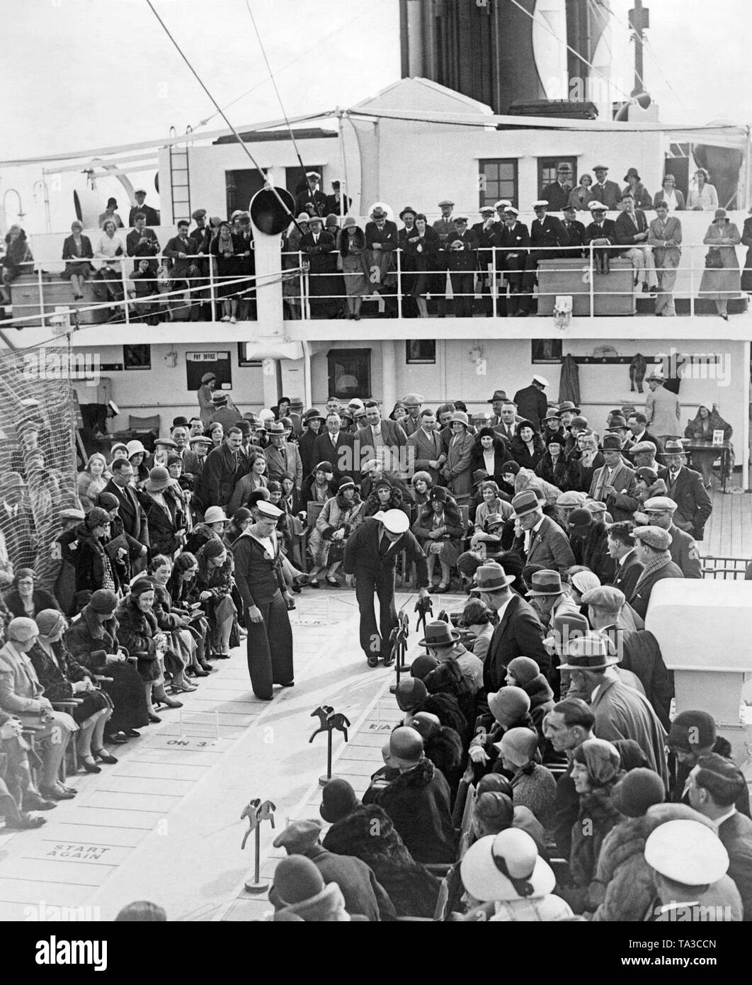 On-board entertainment aboard the ocean liner "Arandora Star" during a ...