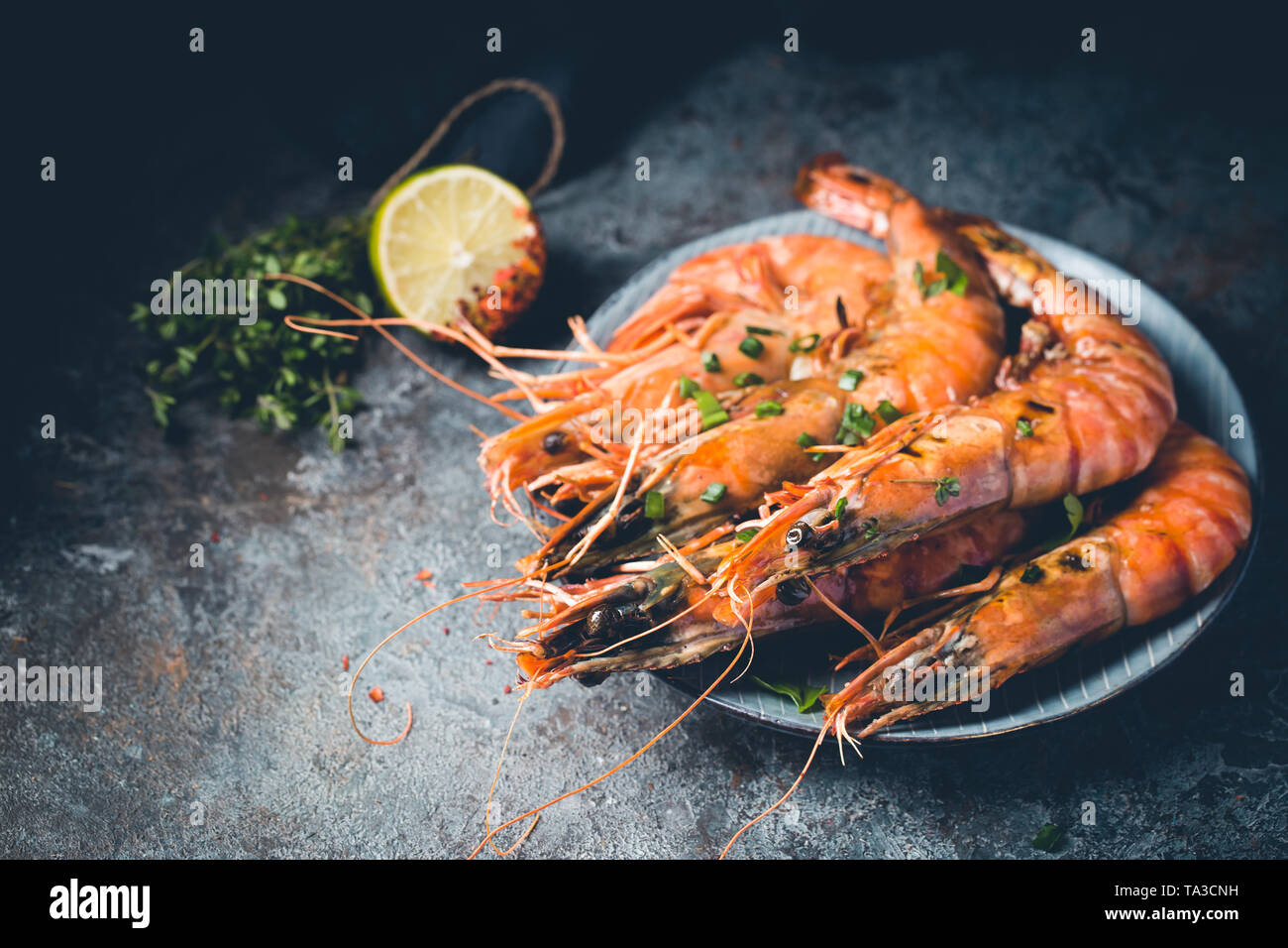Fresh Tiger Prawns Stock Photo - Alamy