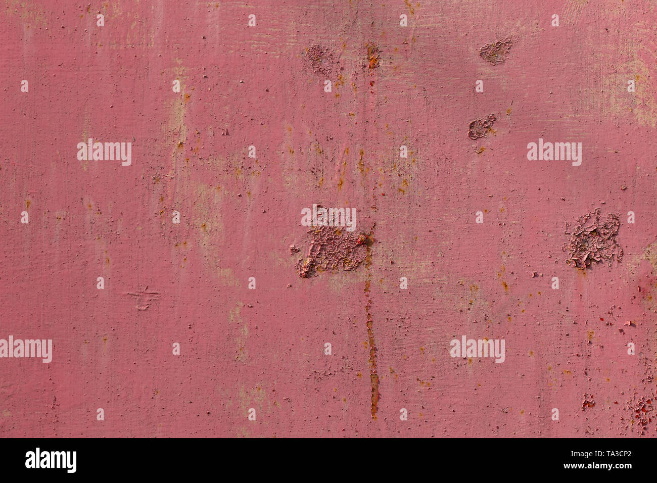 Weathered pink painted metal wall. Abstract background and rough ...
