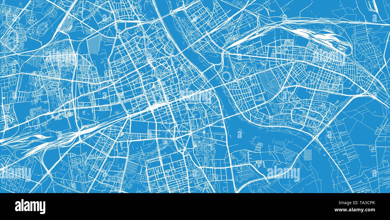 Warsaw Poland City Map Road And Tourist Map Of Warsaw City Center