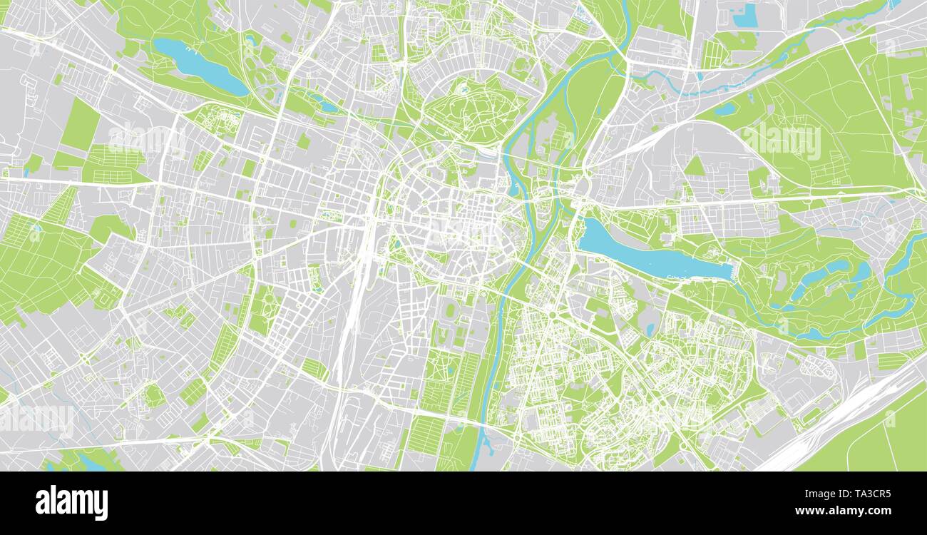 Urban vector city map of Poznan, Poland Stock Vector Image & Art - Alamy
