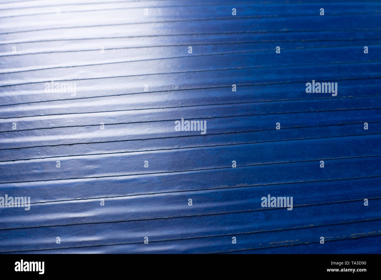 old blue pvc duct tape flat background with selective focus and shallow ...