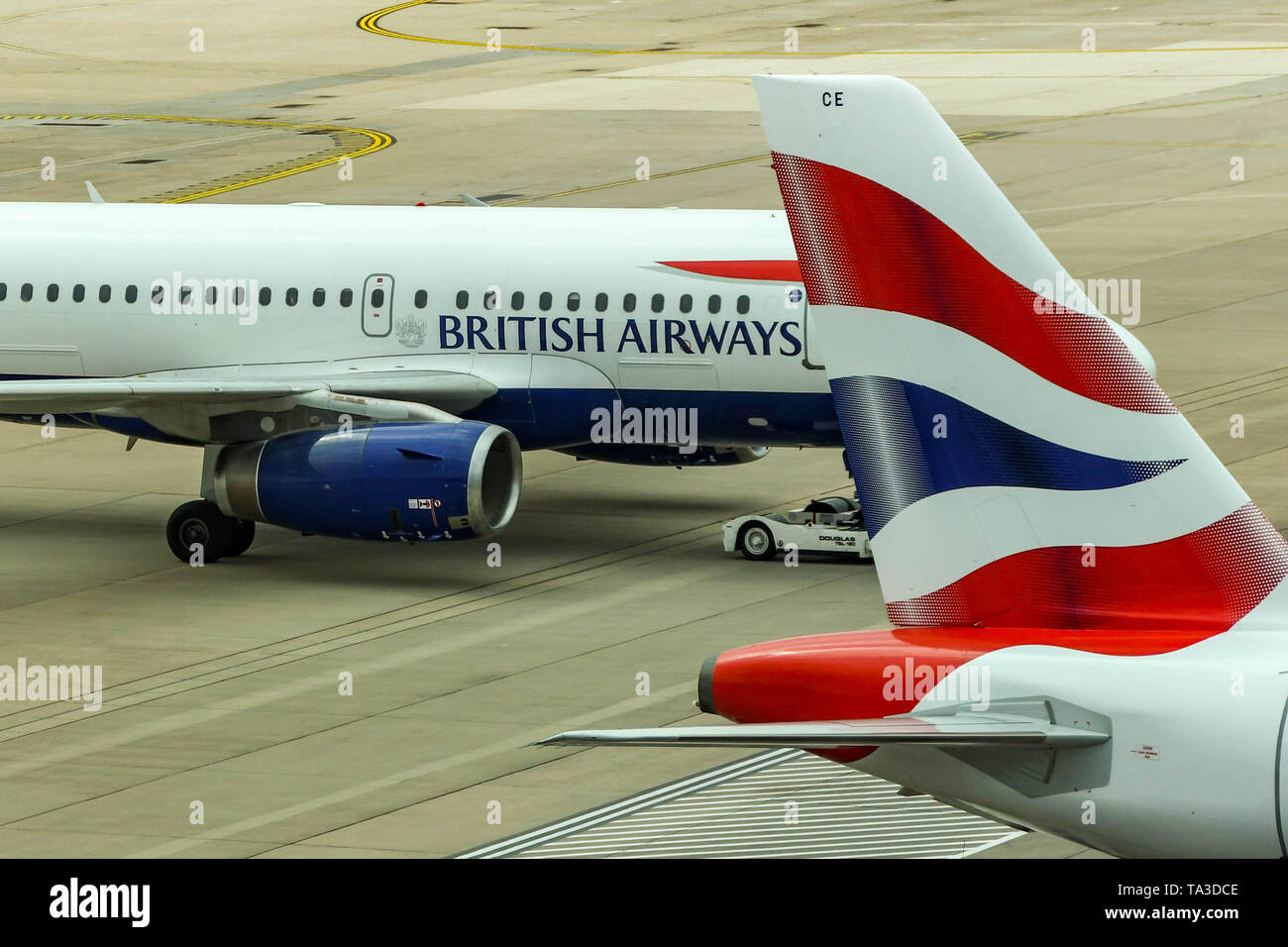 British airways tail fin hi-res stock photography and images - Alamy